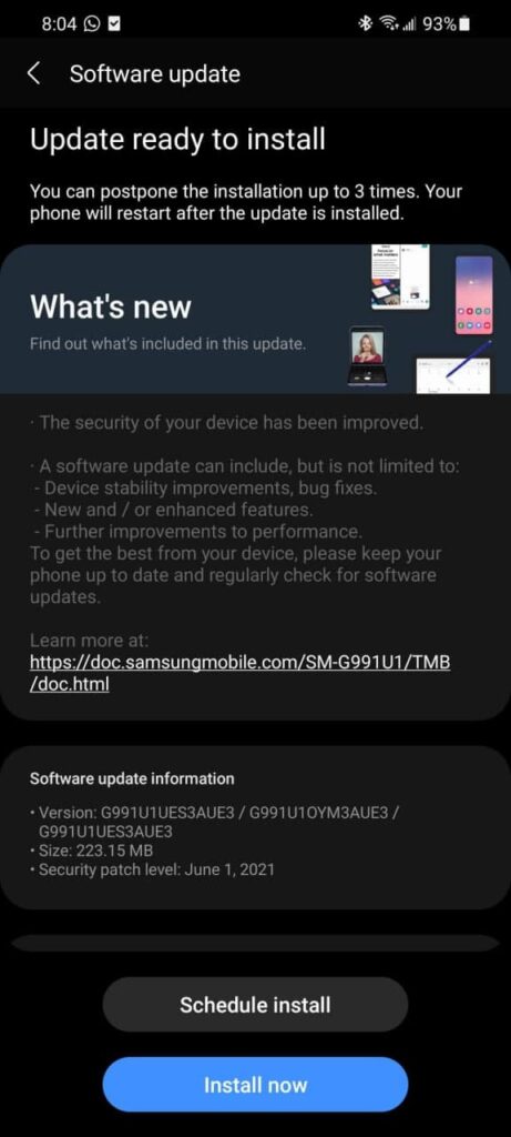 Unlocked Samsung Galaxy S21 getting June 2021 security patch update in ...