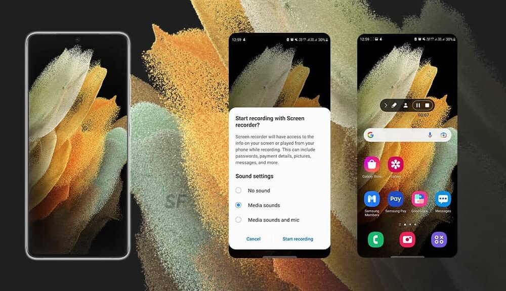 One UI 4.0 Tip: How to use Screen recorder in Samsung phones? - Sammy Fans