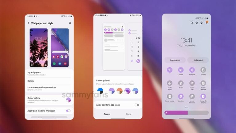 Samsung One UI 4.0 (Android 12) Color Palette Feature! - Sammy Fans