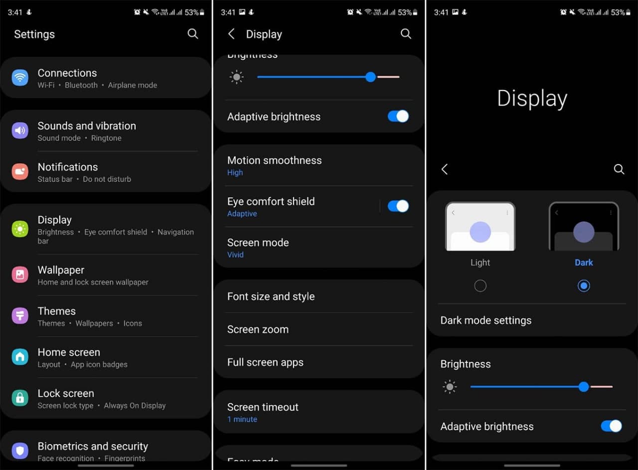 One UI 4.0 Vs One UI 3.1: Dark Mode comparison - Sammy Fans