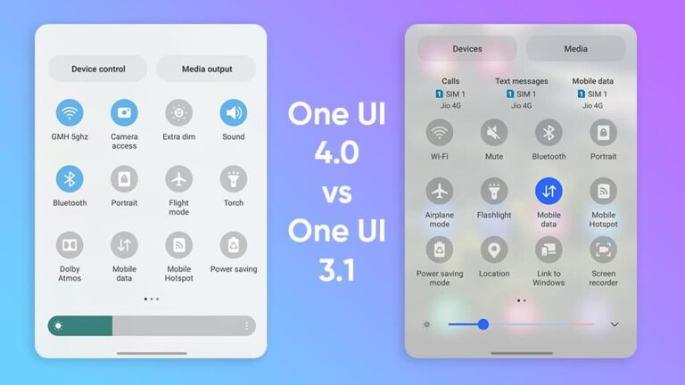 One UI 4.0 vs One UI 3.1: Quick Settings - Sammy Fans