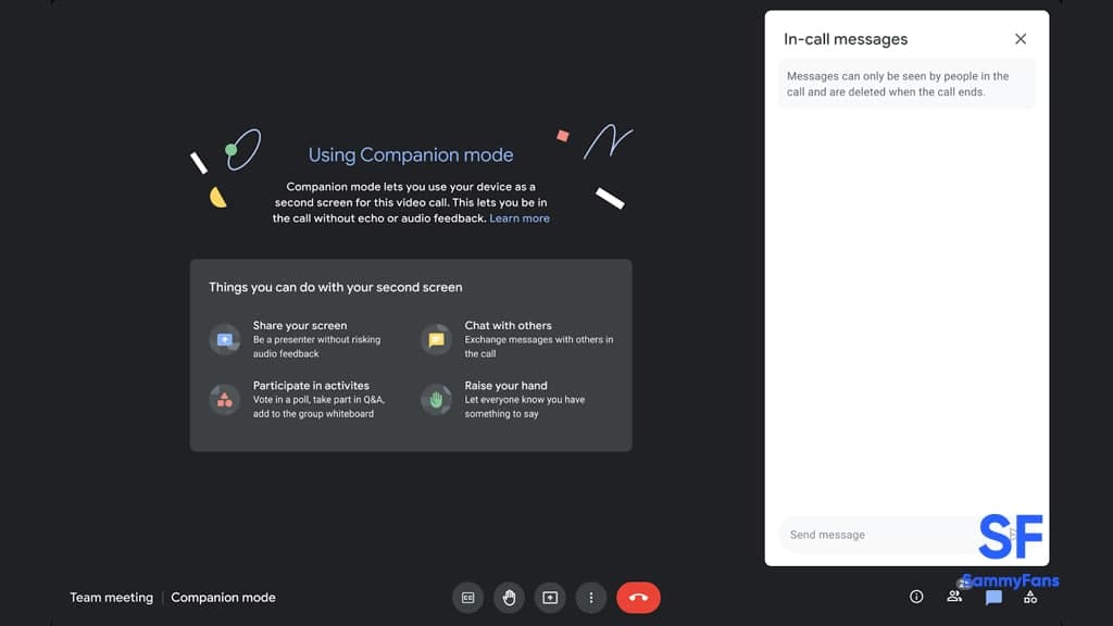 Google Meet 'Companion Mode' now available for desktop users - Sammy Fans