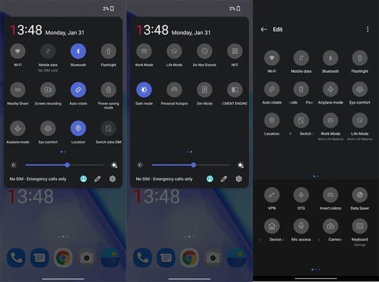 Samsung One UI 4.0 vs OnePlus OxygenOS 12: Quick Setting - Sammy Fans