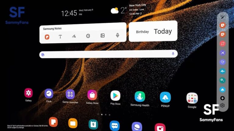 Samsung One UI 4.1 Enhanced Home Screen and Widgets [Galaxy Tab S8 ...