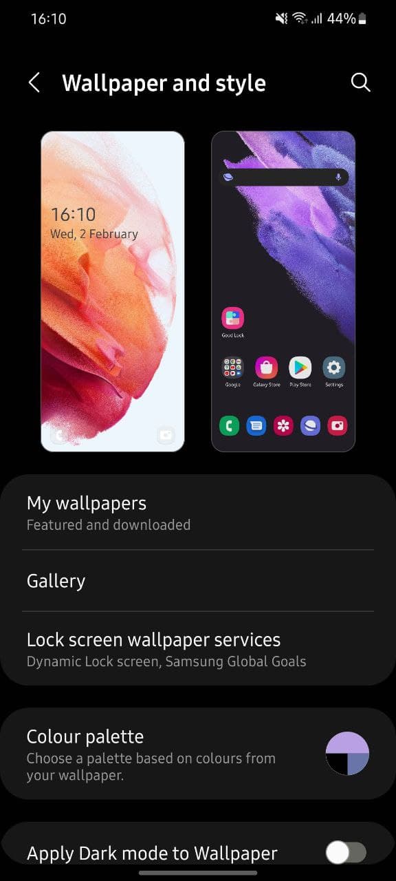 Samsung One UI 4.0 (Android 12) Color Palette Feature! - Sammy Fans