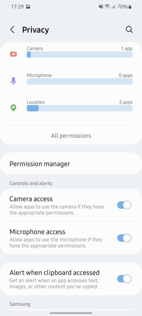 Samsung Android 12 Privacy Protection features with One UI 4.0 - Sammy Fans