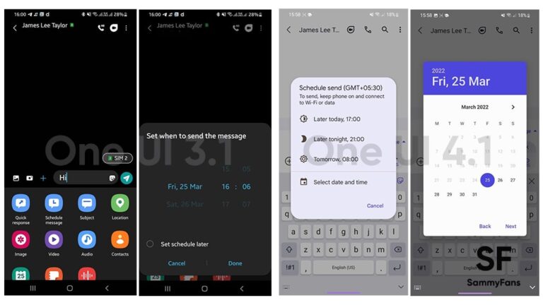 Here's how to schedule messages on Samsung One UI 4.1 Messages app ...