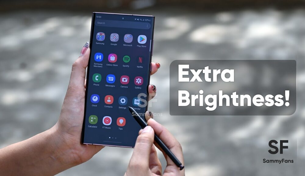 How to enable One UI 4.1-based Extra Brightness on your Samsung ...