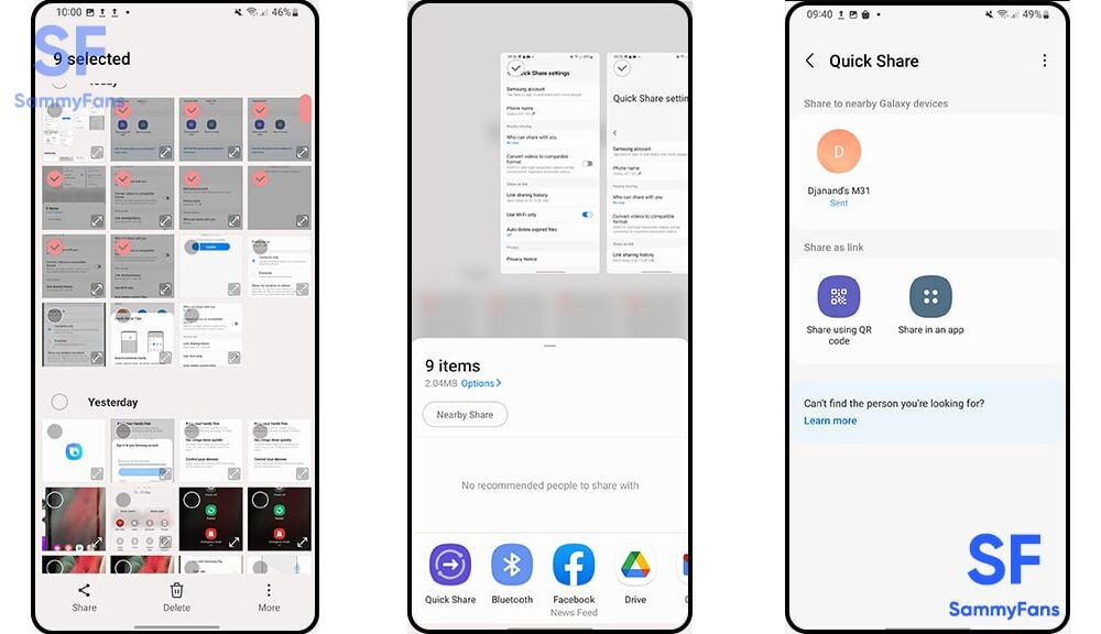 Samsung One UI 4.1: Quick Share - Sammy Fans