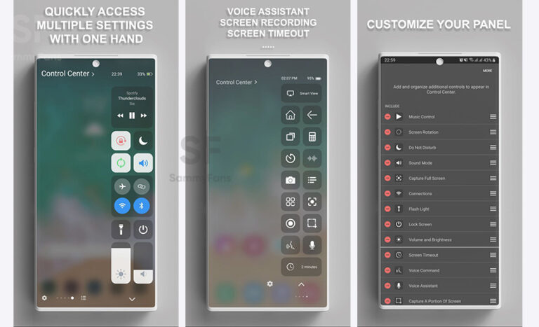 Get Samsung One UI 4.1 Control center on Edge panel! - Sammy Fans