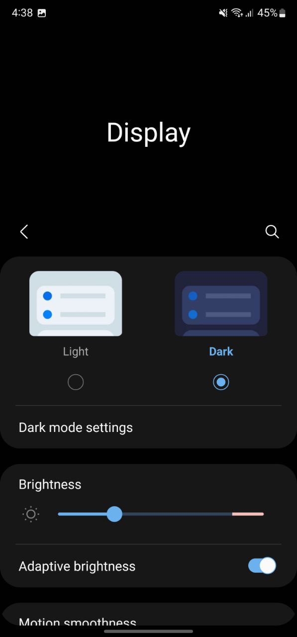 How to reset Adaptive Brightness settings on Samsung One UI 4.1 phone ...