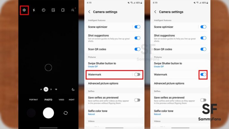 One UI 5.0 Pictures Watermark: How to use and customize - Sammy Fans
