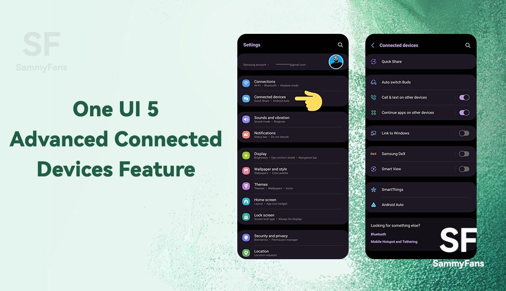 Samsung One UI 5 Beta: Advanced 'Connected Devices' feature - Sammy Fans