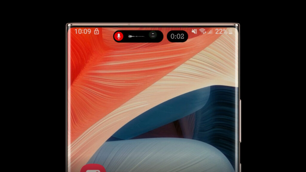 Samsung Galaxy S22 Ultra Dynamic Island concept - Sammy Fans