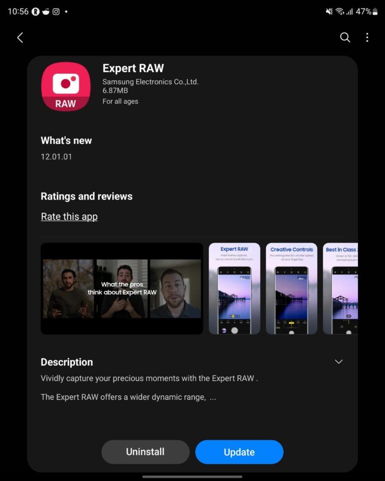 Samsung Expert RAW 1.0.04.1 update for One UI - Sammy Fans