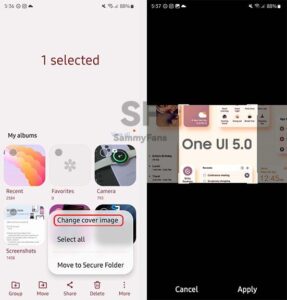 Here's how you can change cover picture of your Samsung Gallery Albums ...