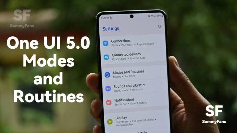 Exploring One UI 5.0 Modes and Routines menu in Samsung Galaxy S21 ...