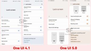 Check what's new in Samsung Galaxy S21 One UI 5.0 Lock Screen - Sammy Fans
