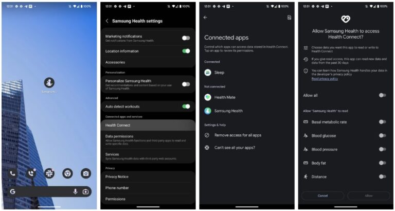 Samsung Health gets Themed Icon and Google Health Connect support ...
