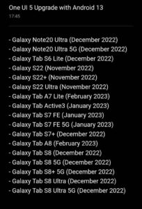 [Official] Samsung One UI 5.0 (Android 13) Update Release Roadmap For All Galaxy Devices