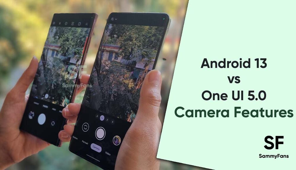 Android 13 vs One UI 5.0 - Camera features - Sammy Fans