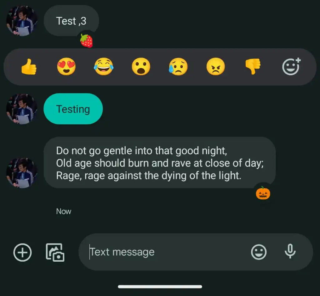 Google Messages app now lets you use any emoji for reactions - Sammy Fans