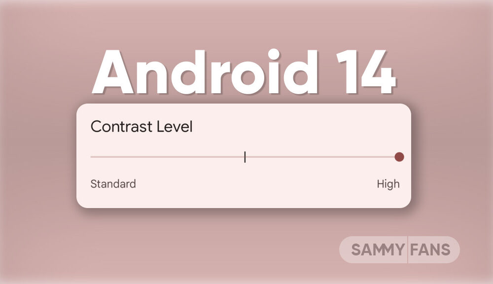 Google Android 14 brings Material You Contrast level slider - Sammy Fans