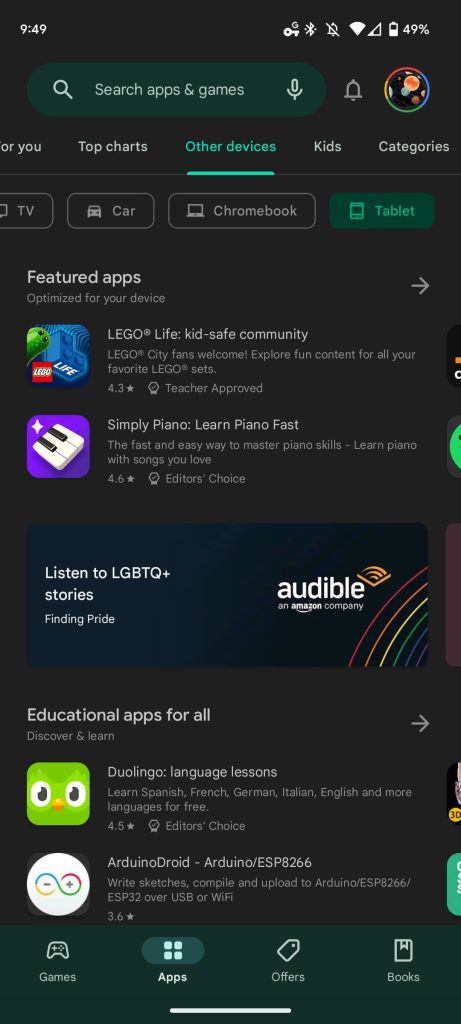 Google Play Store makes Chromebook and tablet apps easier to discover ...