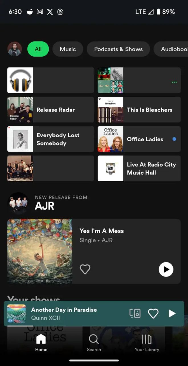 Spotify for Android revamps its Home Tab with a Sidebar Menu - Sammy Fans
