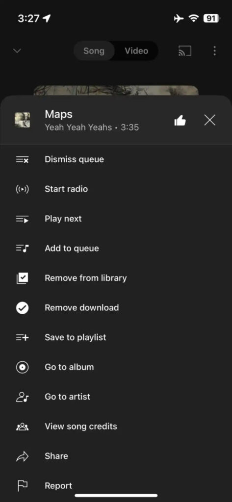 YouTube Music bringing new buttons to its overflow menu - Sammy Fans