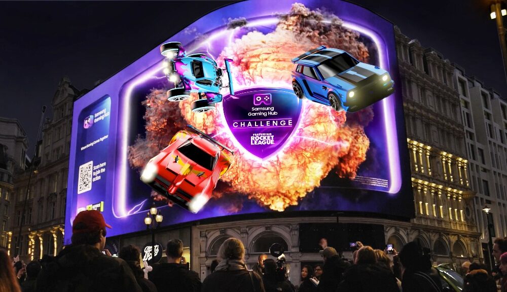 Samsung live streams Rocket League battle on London’s 3D Piccadilly ...