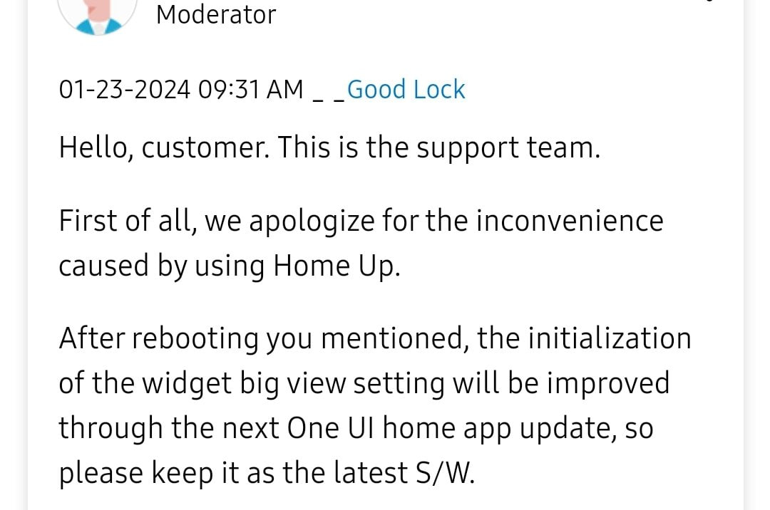 Samsung will fix Home Up widget issue in next One UI Home update ...