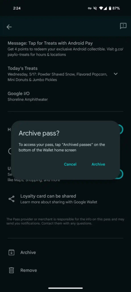 Google Wallet introduces manual Archive feature for better pass management - Sammy Fans