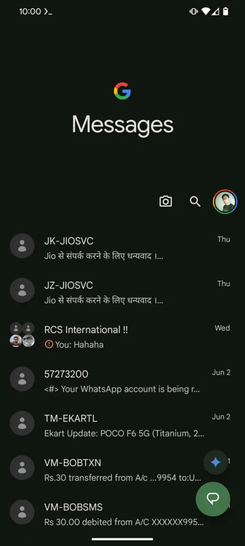 Gemini AI fab button coming to Google Messages - Sammy Fans