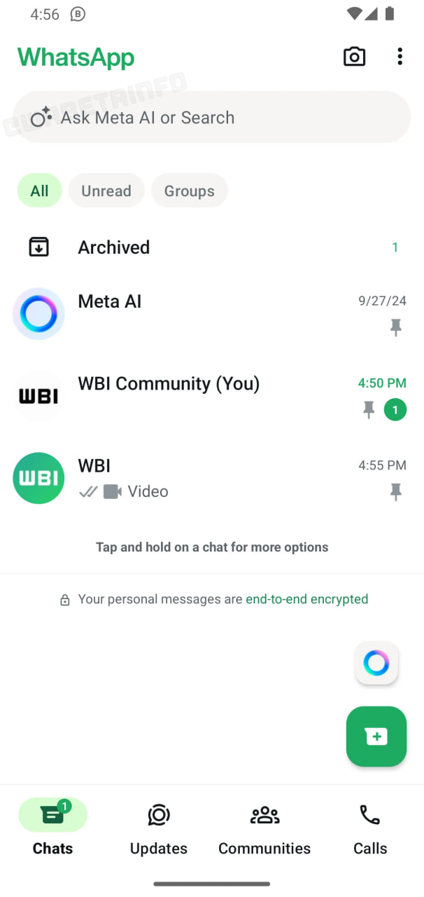 WhatsApp Beta unveils subtle new icon for Meta AI - Sammy Fans