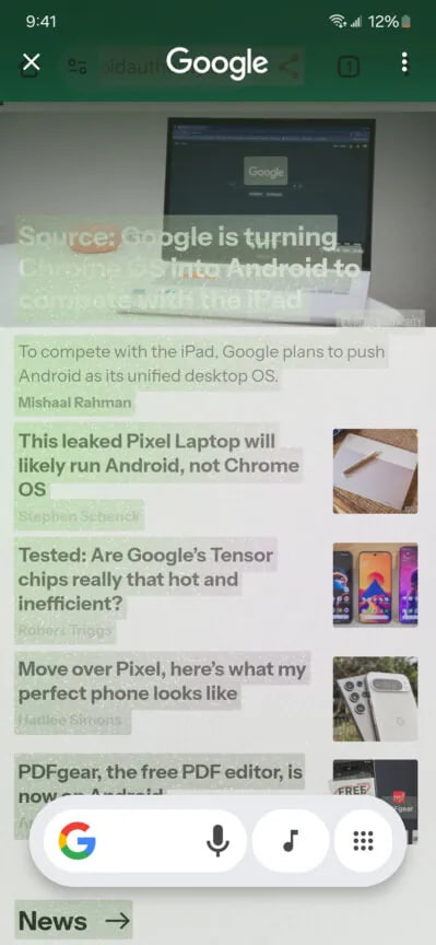 Google revamps Circle to Search with app drawer and chunkier design ...
