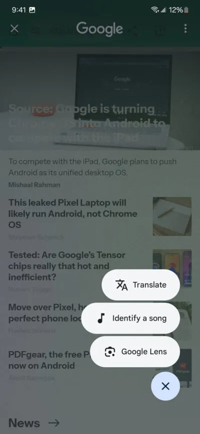 Google revamps Circle to Search with app drawer and chunkier design ...