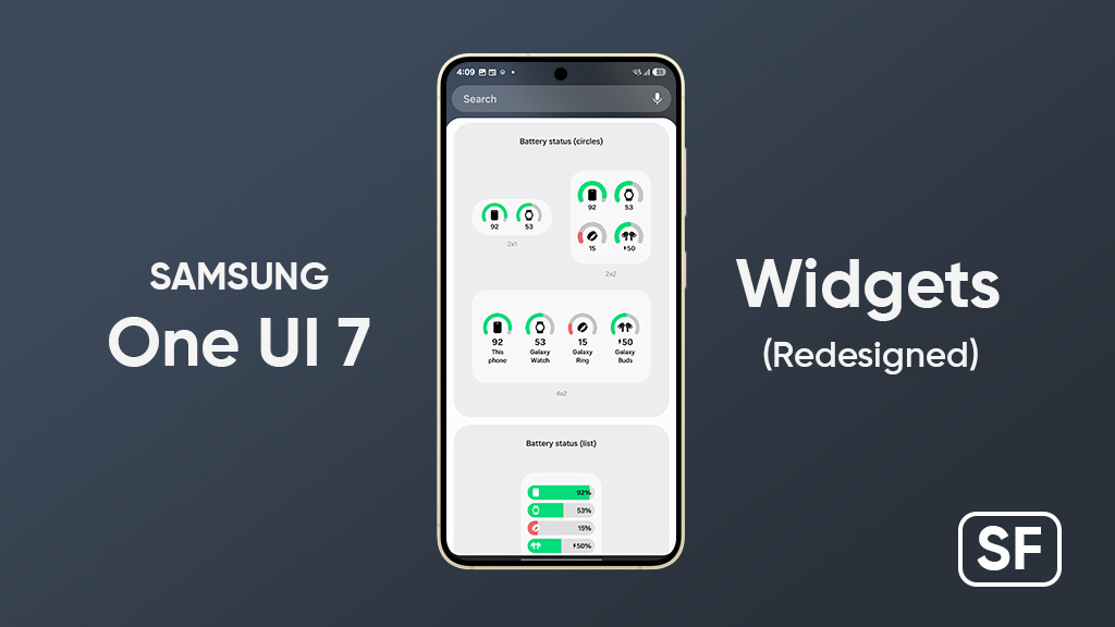 Widgets: Here’s everything new in Samsung One UI 7.0 - Sammy Fans