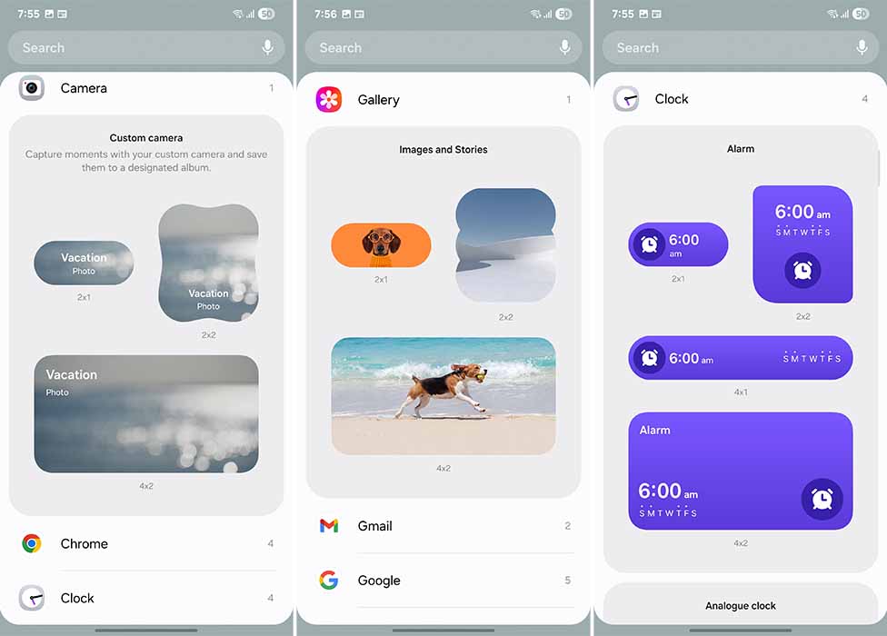Samsung One UI 7.0: These widgets are added and removed [List] - Sammy Fans