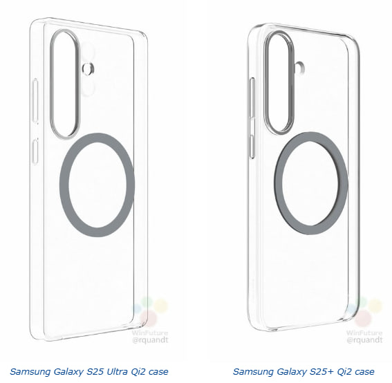 Official Galaxy S25 series design leaks along with Qi2 case accessories ...