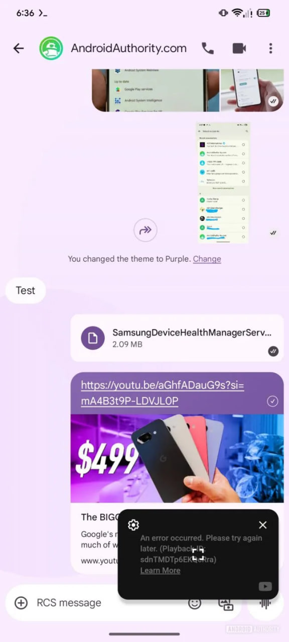 Google Messages may reintroduce YouTube PiP support soon - Sammy Fans