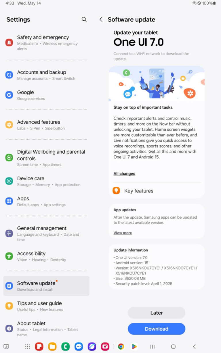 Samsung Galaxy Tab S9 FE, S9 FE Plus receive One UI 7 (Android 15) update - Sammy Fans