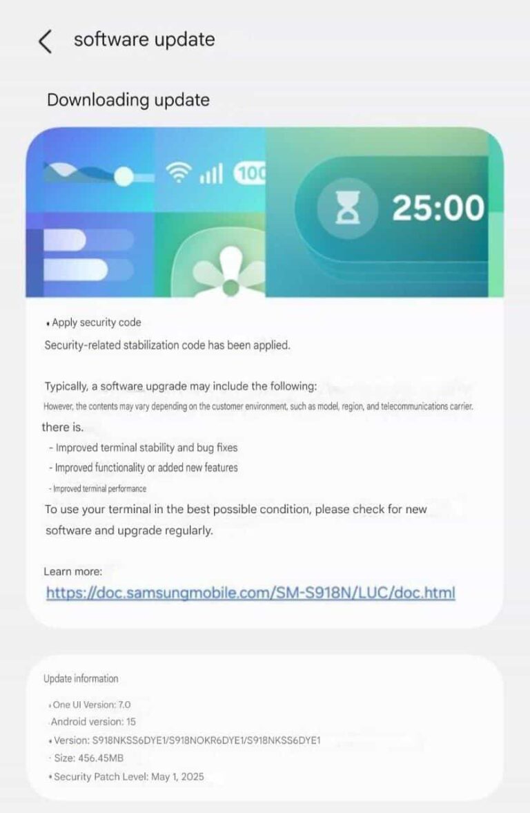 Samsung Galaxy S23 begins receiving May 2025 security patch - Sammy Fans