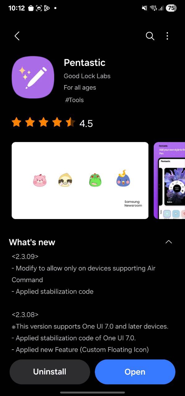 Good Lock’s Penstastic module now limited to Air Command-supported ...