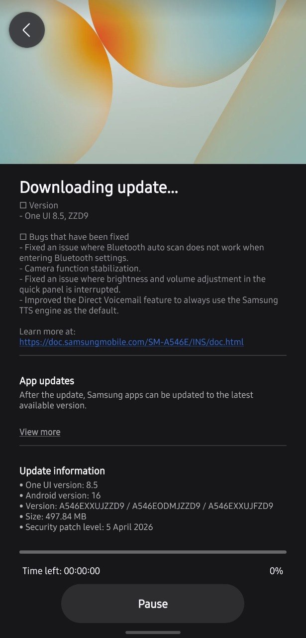 New Galaxy A54 update installs One UI 8.5 Beta 2 - Sammy Fans