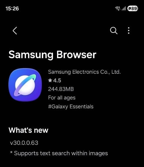 Samsung Browser (Internet) app integrates Ask AI feature in latest ...